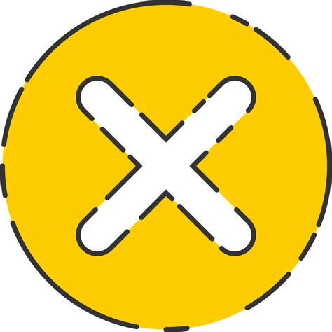 Rejected Cross Mark Icon In Flat Style 22062823 Png
