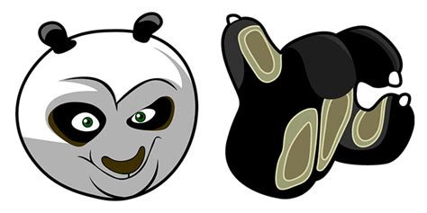Kung Fu Panda Po And Wuxi Finger Hold Cursor Sweezy Cursors
