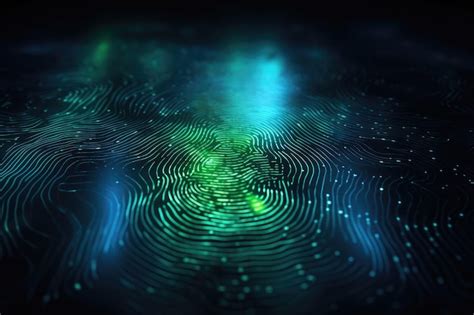 Abstract Image Generated By Blurring A Photo Showing Biometric Fingerprint Data Premium Ai