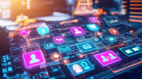 Digital Network Connections Data Flow Future Tech Use Tech