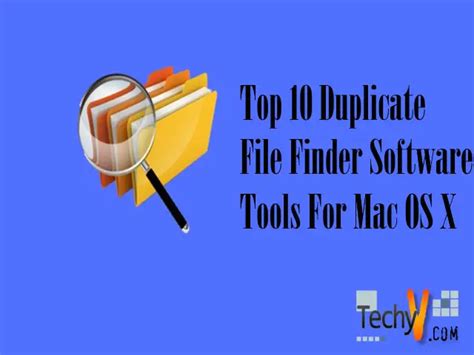 Top 10 Duplicate File Finder Software Tools For Mac Os X
