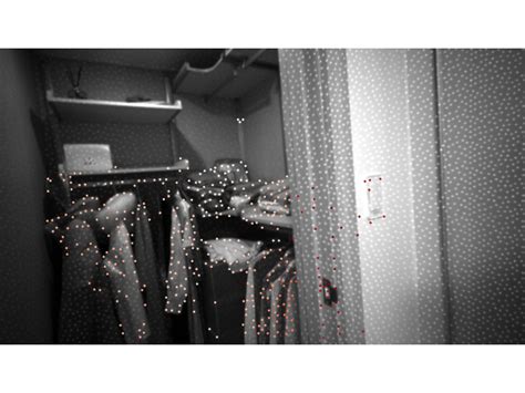 top row input infrared and predicted disparity input sparse points