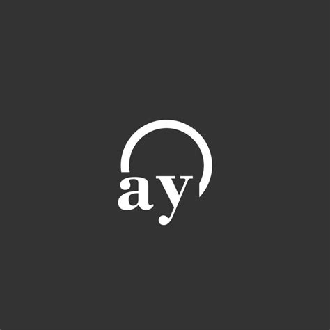 AY initial monogram logo with creative circle line design 18865215 ...