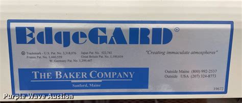 The Bakers Company Edgegard 4252 Lamination Hood In Ardmore Ok Item Nt9584 Sold Purple Wave