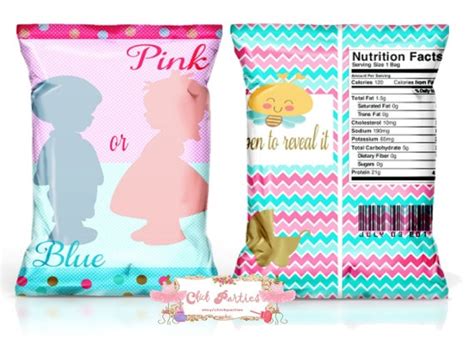 Gender Reveal Chip Bag Personalized