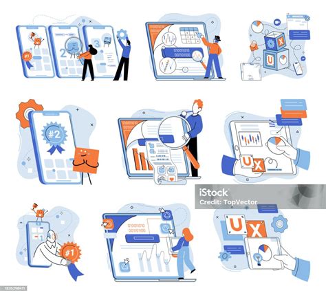 Application Testing Metaphor Vector Software Testing Debugging Process