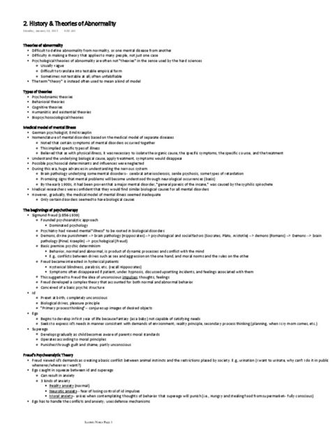 Psyc 3230 Lecture Notes Winter 2013 Anna Freud Psychosexual Development Falsifiability