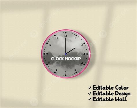 Wall Clock Mockup Template Template Download On Pngtree