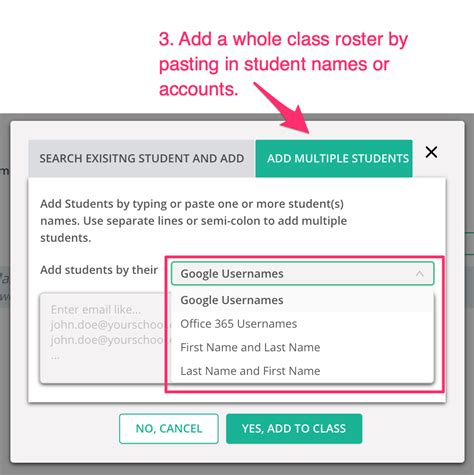 Quick Start Create a Class and Add Students