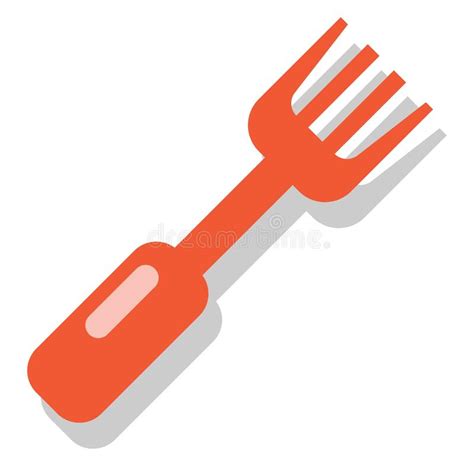Red Fork Icon Icon Stock Vector Illustration Of Symbol 259788889