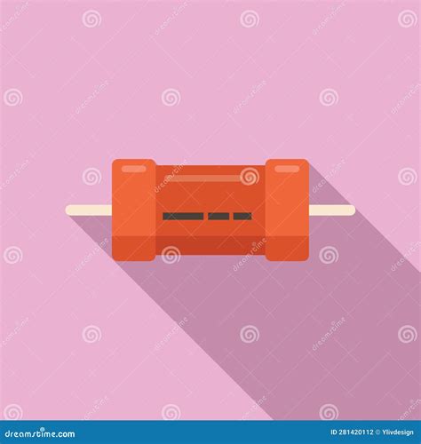 Electrical Resistor Symbol Isolated Vector Thru Hole Metal Film