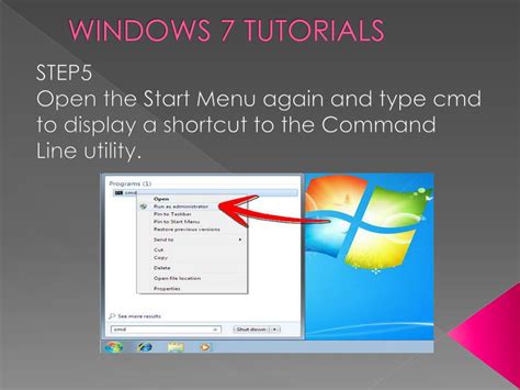 Ppt Windows 7 Tutorials Powerpoint Presentation Free Download Id