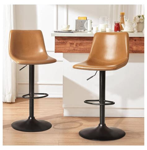 Bar Stools Set Of 2 Modern Swivel Bar Chairs Barstools Counter Height