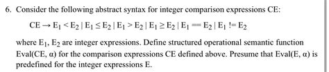 6 Consider The Following Abstract Syntax For Integer