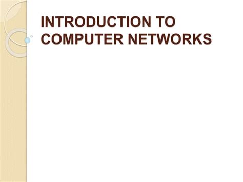 Networks Introppt Computer Networking Computing