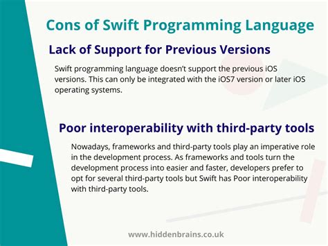 Ppt Pros And Cons Of Swift Programming Language Powerpoint
