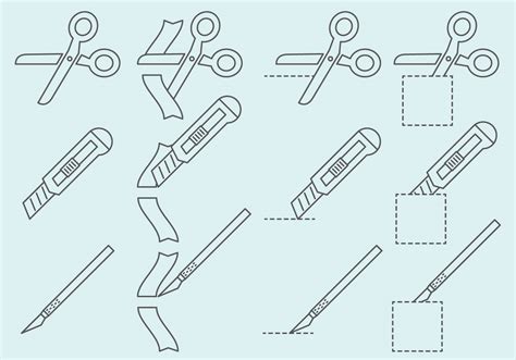 Cutting Icons 114679 Vector Art At Vecteezy