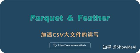 百倍加速IO读写快使用Parquet和Feather格式 知乎
