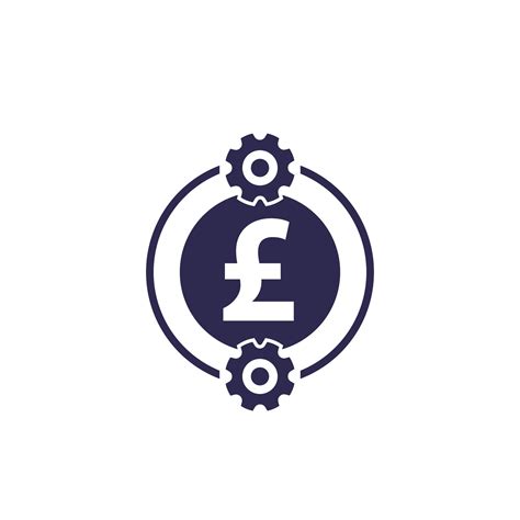 Cost Optimization Efficiency Financial Icon With Pound 2204925 Vector