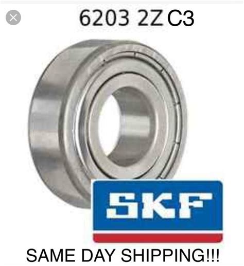 SKF 6203 ZZ C3 Deep Groove Ball Bearing, Metal Shielded 17x40x12 mm ...