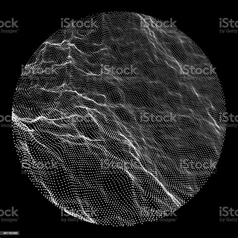 웨이브 그리드 배경입니다 3d 추상 벡터 일러스트입니다 그리드 리플 사이버 공간 격자입니다 3d 기술 스타일입니다 도트 그림입니다 입자를 가진 네트워크 디자인입니다 0명에