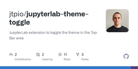 Github Jtpio Jupyterlab Theme Toggle Jupyterlab Extension To Toggle The Theme In The Top Bar Area