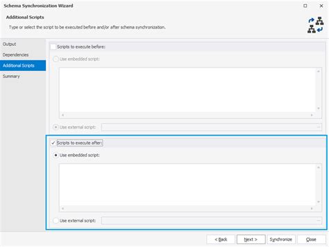 creating custom pre and post execution scripts