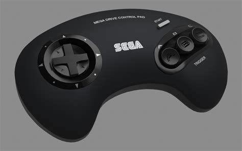 Sega Mega Drive Controller 3d Model Turbosquid 1569854