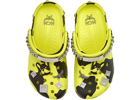 Crocs Classic Clog Mcm Camoflauge Print Neon Yellow Mens 208077 73o Us