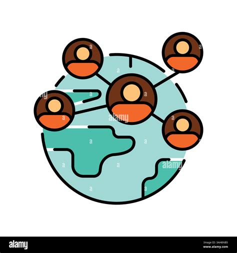 Social Capital Color Line Icon For Digital And Print Projects Minimal