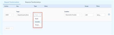 Hub Listing Request And Response Transformations Definitions Tab