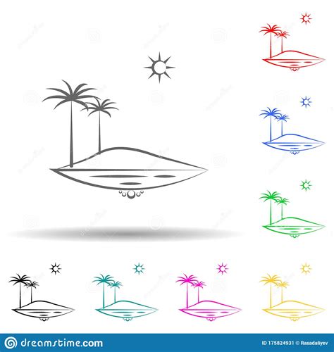 Wind Energy Multi Color Set Icon Simple Thin Line Outline Vector Of Landspace Icons For Ui And