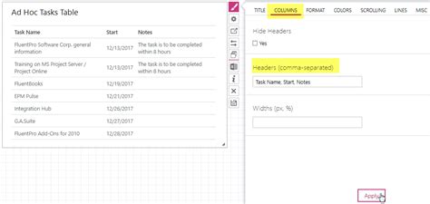 notes task field is not displayed in epm pulse widgets fluentpro