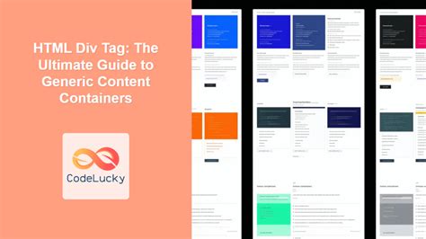 Html Div Mastering Content Grouping And Layout Codelucky