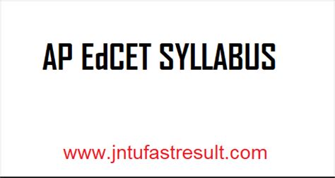 AP EdCET Syllabus Download Latest AP BEd Syllabus PDF