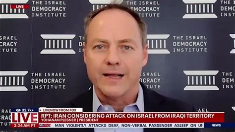 Yohanan Plesner President Of Idi Speaking With Josh Breslow Of Fox Livenow November 1st