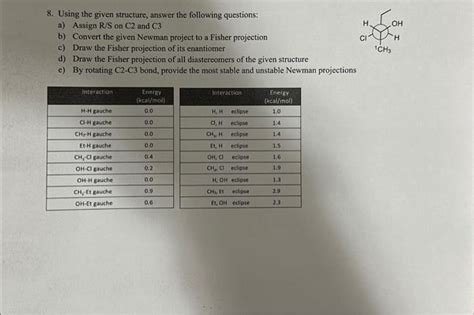 Solved Using The Given Structure Answer The Following Chegg
