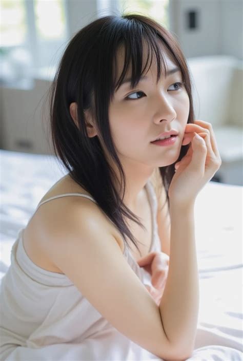 Skinny Japanese Woman With Small Breasts Thin Waist Correct Body
