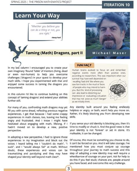 New Column In Prison Math Project Spring 2025 Dreaming Dragon