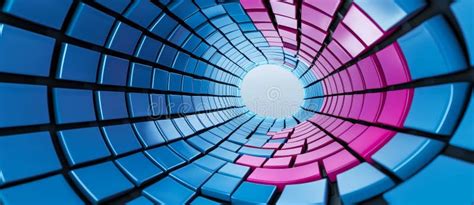 A High Tech Digital Abstract Technology Concept Illuminated By Glowing Particles Stock