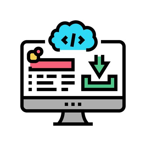 Platform Software Color Icon Vector Illustration 18779658 Vector Art At Vecteezy