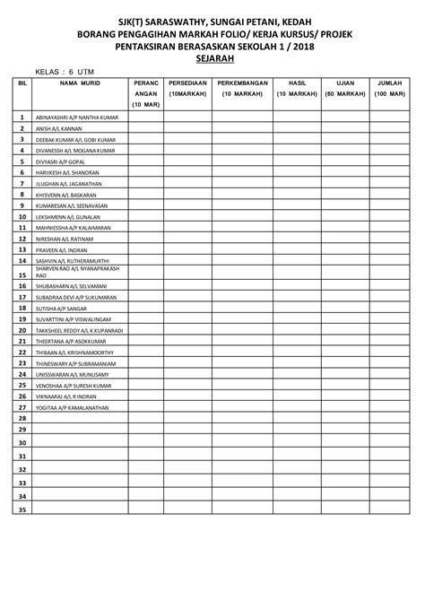 Borang Sej Docx Education