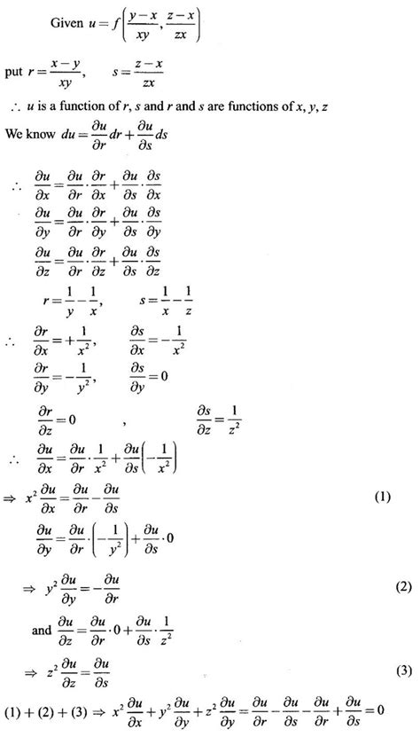 Partial Derivatives Definition Theorem Worked Examples Exercise With Answers