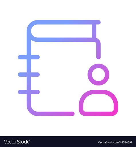 Contact List Pixel Perfect Gradient Linear Ui Icon