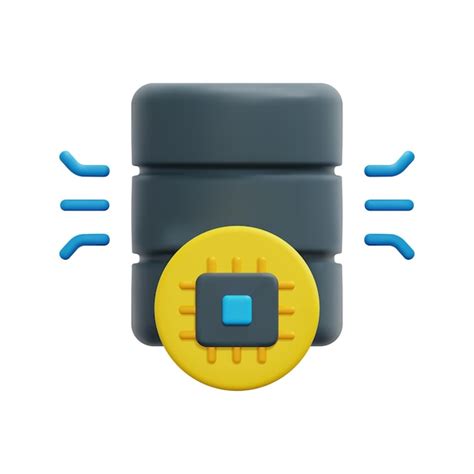 Premium Vector 3d Data With Ai Chip Icon Vector Isolated On White Background 3d Artificial