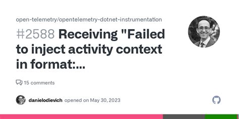 Receiving Failed To Inject Activity Context In Format Tracecontextpropagator Context