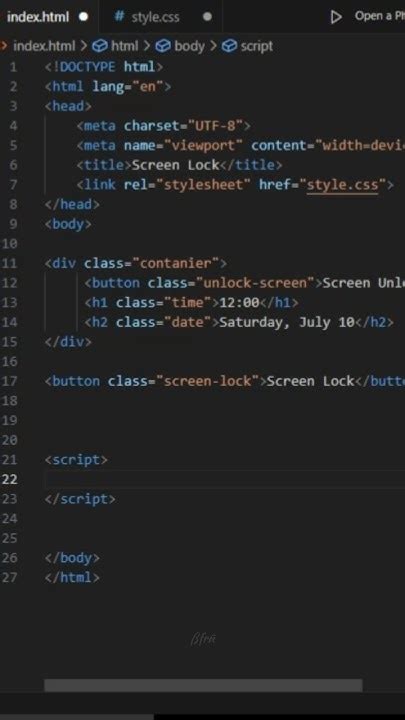 Windows Screen Lock 🔒 And Unlock 🔓 Html Css And Js Programming Youtube