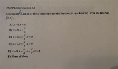 Solved Popper For Section 5 2 Question List All Of The