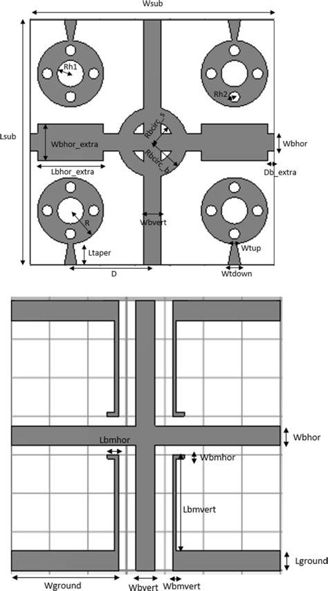 Four Elements Uwb Antenna Geometry Download Scientific Diagram