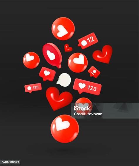 검은 배경에 날아가는 소셜 미디어 아이콘입니다 3d 벡터 그림 소셜 네트워킹에 대한 스톡 벡터 아트 및 기타 이미지 소셜 네트워킹 3차원 형태 소셜 미디어 팔로워